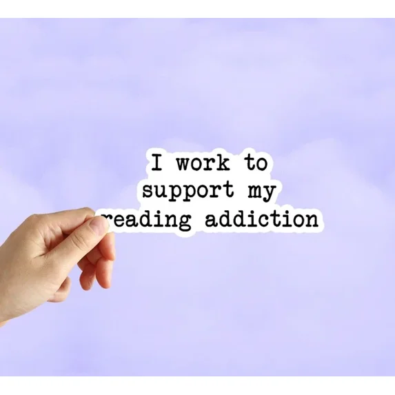 DOPASTICKER Reading Addict Sticker Love Books Sticker Phone Decal Water ...