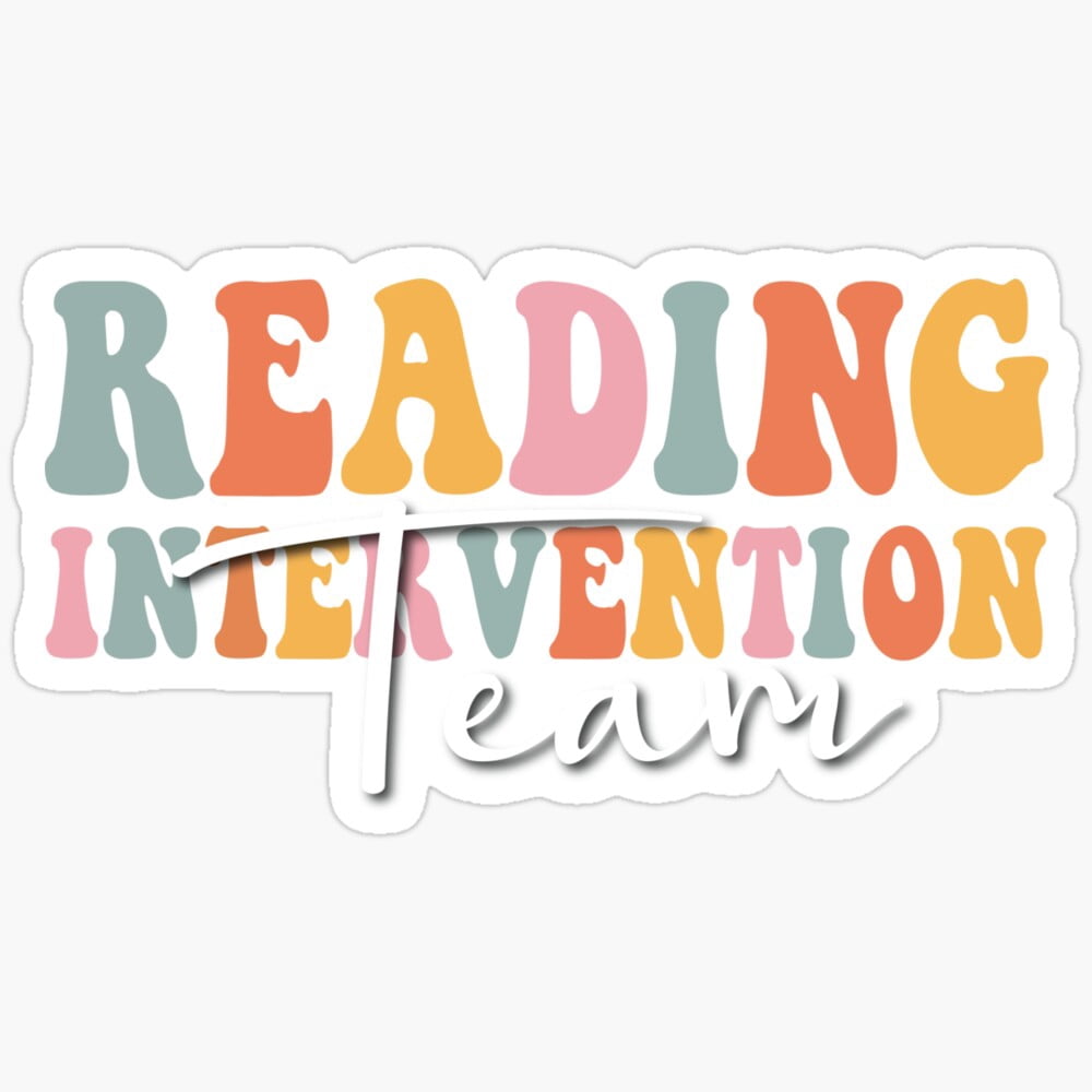 DOPASTICKER Reading Intervention Team Groovy Specialist Teacher Sticker ...