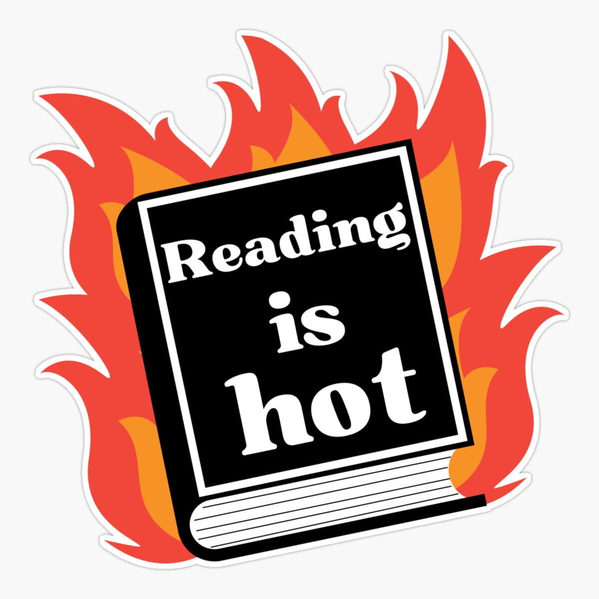 DOPASTICKER Reading Is Hot - Bookish Sticker, Phone Sticker Car Sticker ...