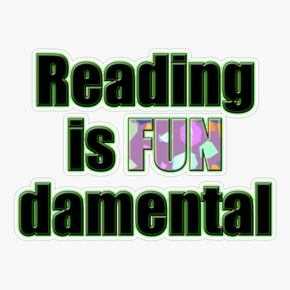 DOPASTICKER Reading Is Undamental Sticker, Phone Sticker Car Sticker - Walmart.com