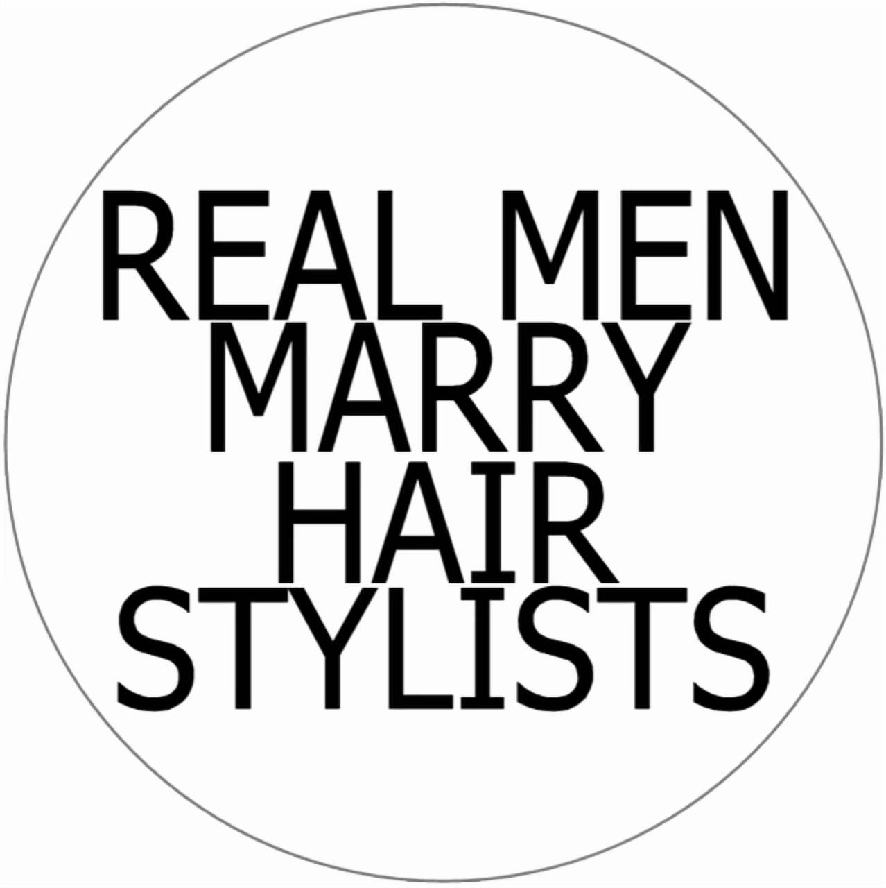 DOPASTICKER Real Men Marry Hair Stylists Sticker, Salon Phone Decal ...