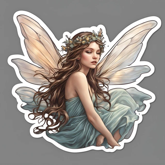 DOPASTICKER Realistic Wind Fairy Sticker Phone Decal Water Bottle ...