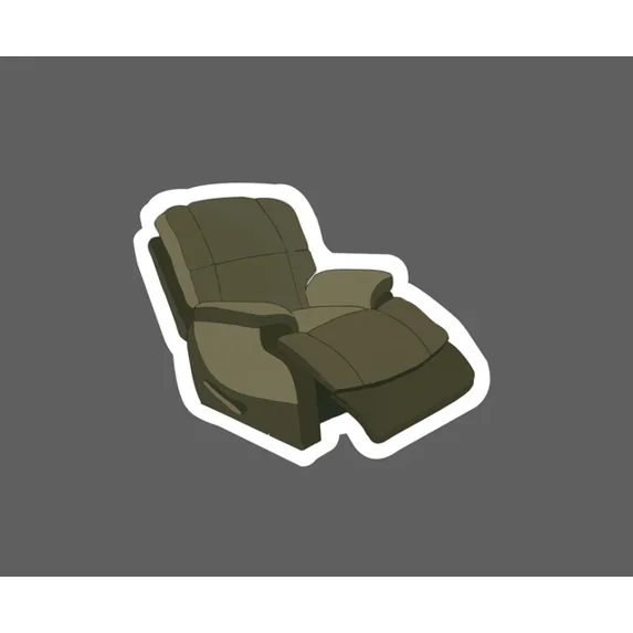 DOPASTICKER Recliner Sticker Couch Relax Tv Work Sticker Phone Sticker ...