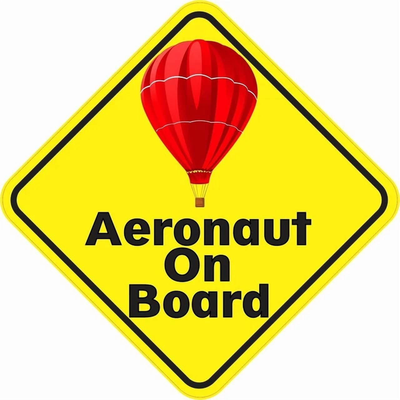 DOPASTICKER Red Aeronaut On Board On Board Sticker Phone Sticker, Latop ...