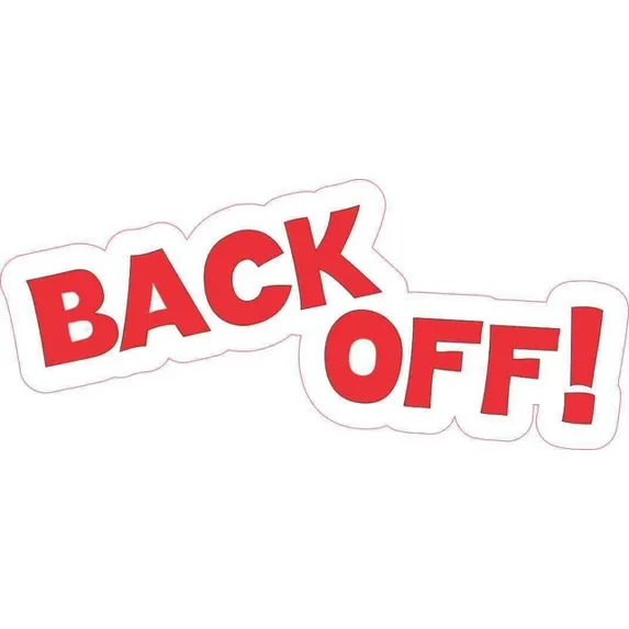 DOPASTICKER Red Back Off Sticker Car Sticker Phone Sticker, Latop ...
