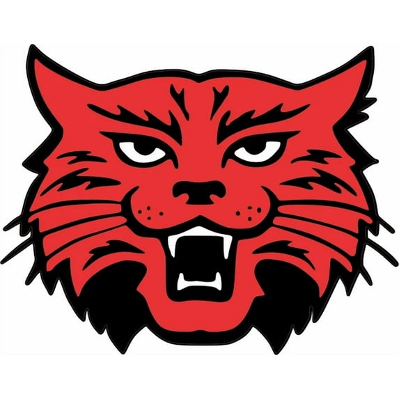 DOPASTICKER Red Black Wildcat Mascot Sticker Car Sticker Phone Sticker ...