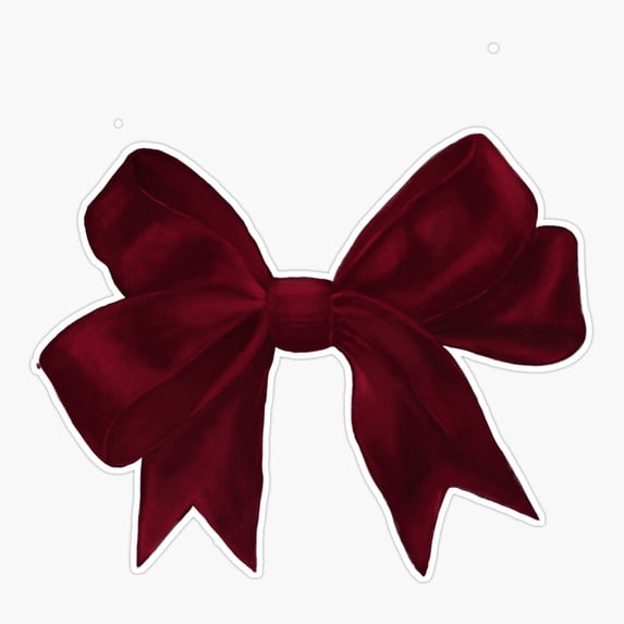 DOPASTICKER Red Bow Sticker, Phone Sticker Water Bottle Sticker Car ...