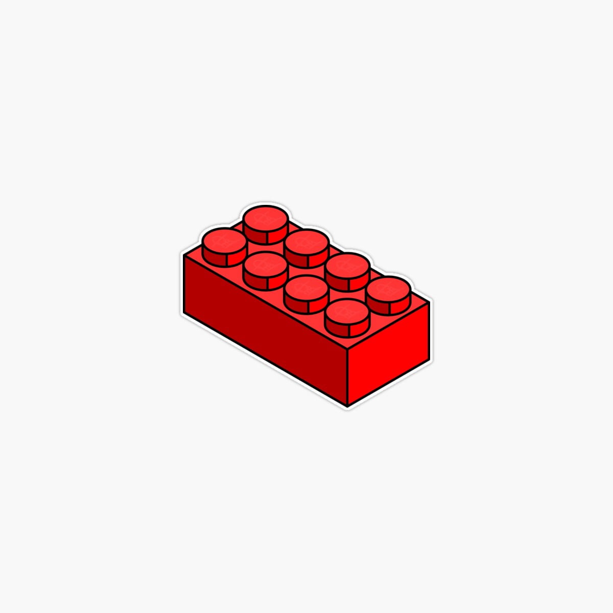 DOPASTICKER Red Brick Sticker, Phone Sticker Water Bottle Sticker Car ...