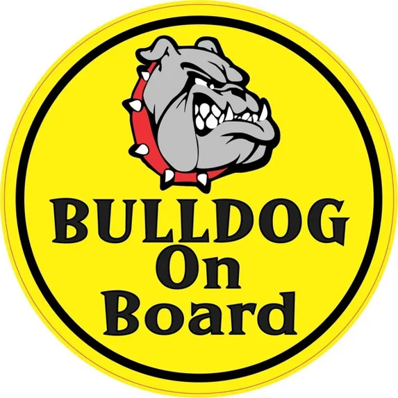 DOPASTICKER Red Bulldog On Board Sticker Phone Sticker, Latop Sticker ...