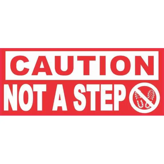 DOPASTICKER Red Caution Not A Step Sticker Phone Sticker, Latop Sticker ...