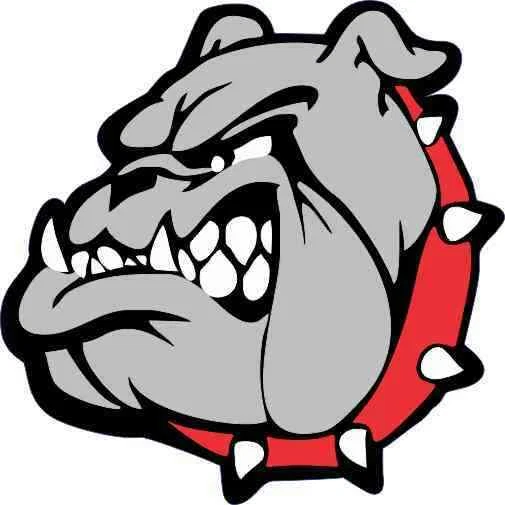 DOPASTICKER Red Collared Bulldog Mascot Sticker Vehicle School Sticker ...