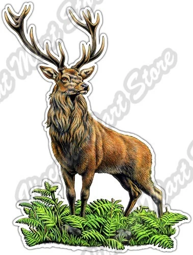 DOPASTICKER Red Deer Stag Hunting Hunter Animal Wild Car Sticker Decal ...