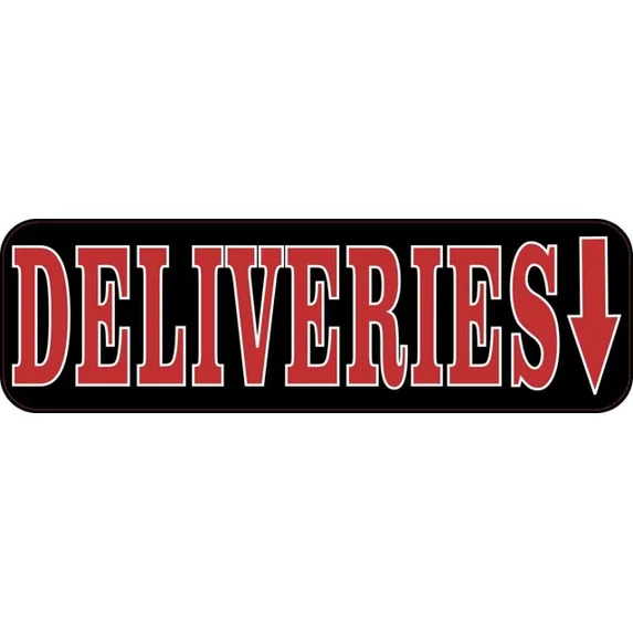 DOPASTICKER Red Down Arrow Deliveries Sticker Phone Sticker, Latop ...