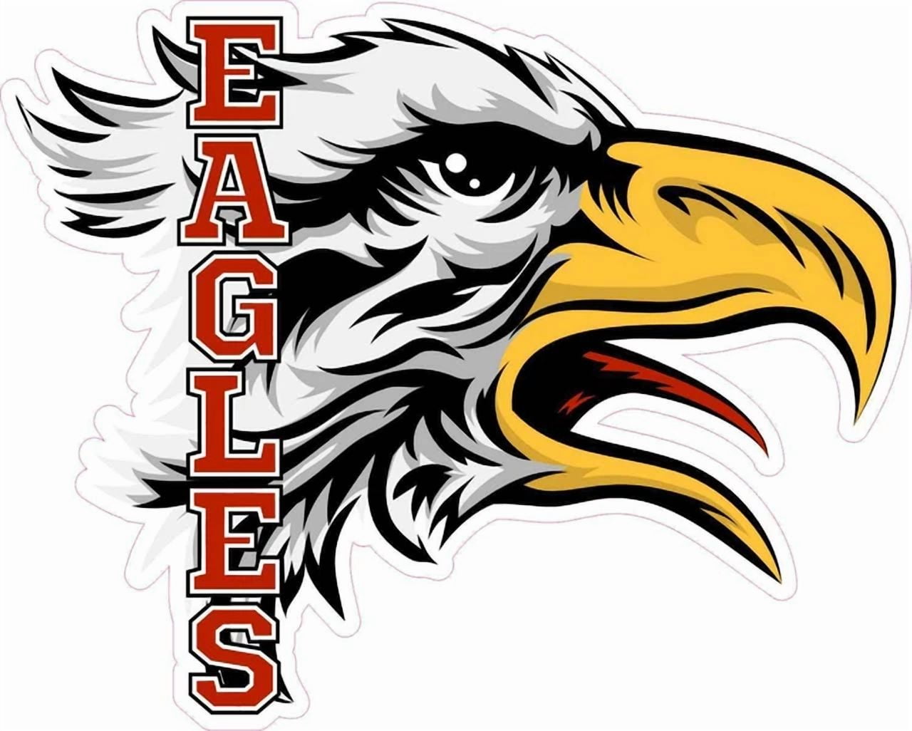 DOPASTICKER Red Eagle Mascot Sticker Phone Sticker, Latop Sticker ...