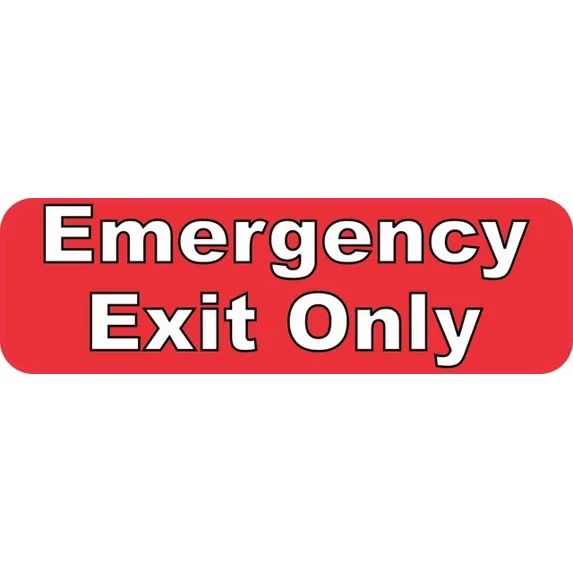 DOPASTICKER Red Emergency Exit Only Sticker Phone Sticker, Latop ...