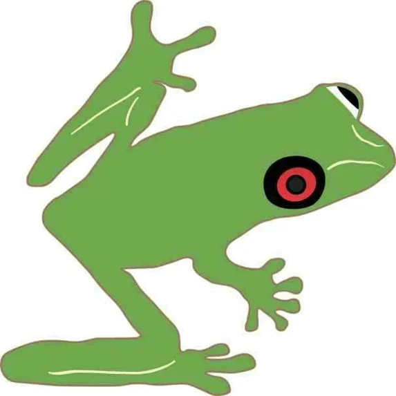 DOPASTICKER Red-Eyed Tree Frog Sticker Phone Sticker, Latop Sticker ...