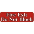 DOPASTICKER Red Fire Exit Do Not Block Sticker Phone Sticker, Latop ...