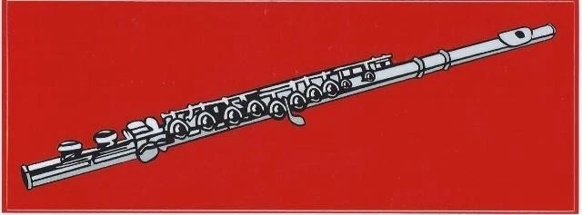 DOPASTICKER Red Flute Sticker Music Flute Vehicle Sticker Phone Sticker ...