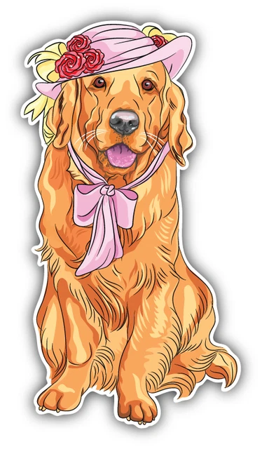 DOPASTICKER Red Labrador Lady Sticker Decal Phone Decal Water Bottle ...