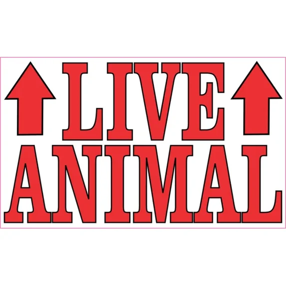 DOPASTICKER Red Live Animal Stickers Animals Cage Transport Sticker ...