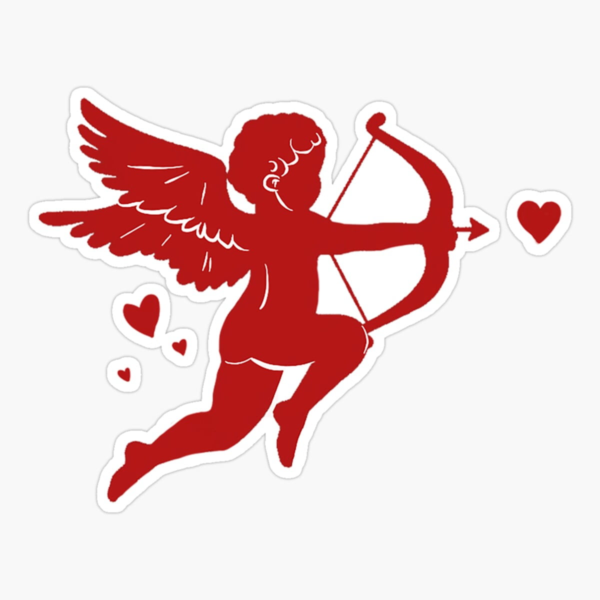 DOPASTICKER Red Love Angelo Sticker, Phone Sticker Car Stickers ...