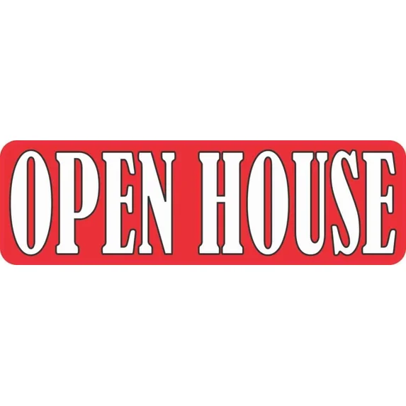 DOPASTICKER Red Open House Sticker Real Estate Sticker Phone Sticker ...