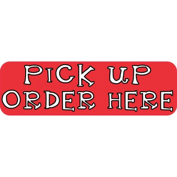 DOPASTICKER Red Pick Up Order Here Sticker Business Sticker Phone ...