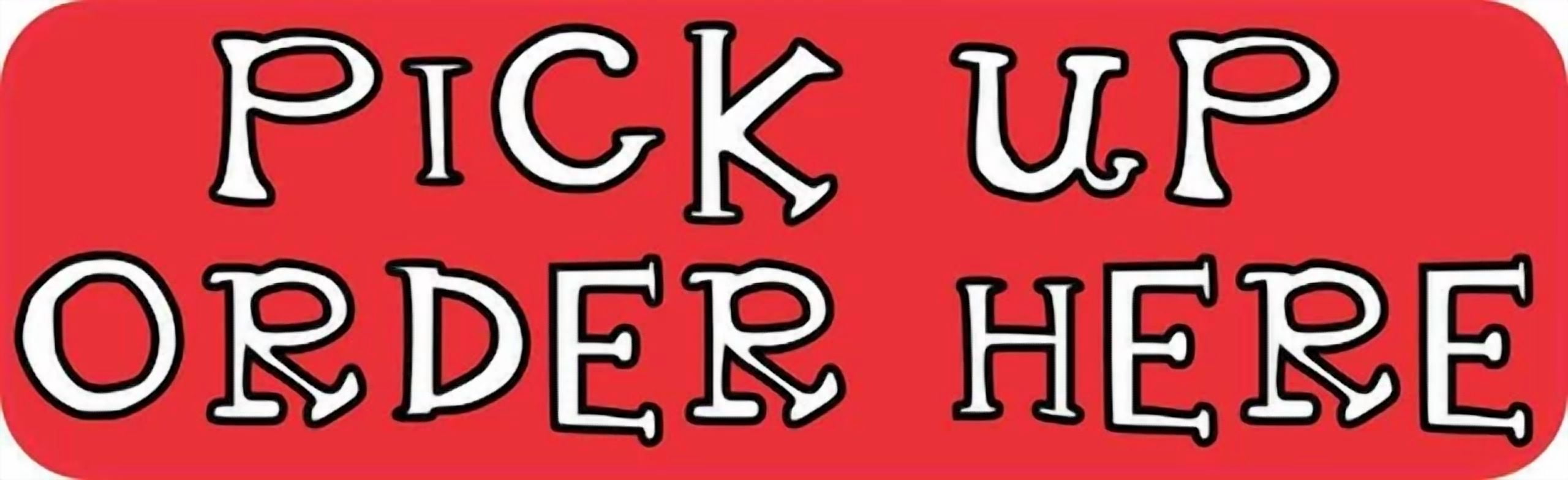 DOPASTICKER Red Pick Up Order Here Sticker Business Sticker Phone ...