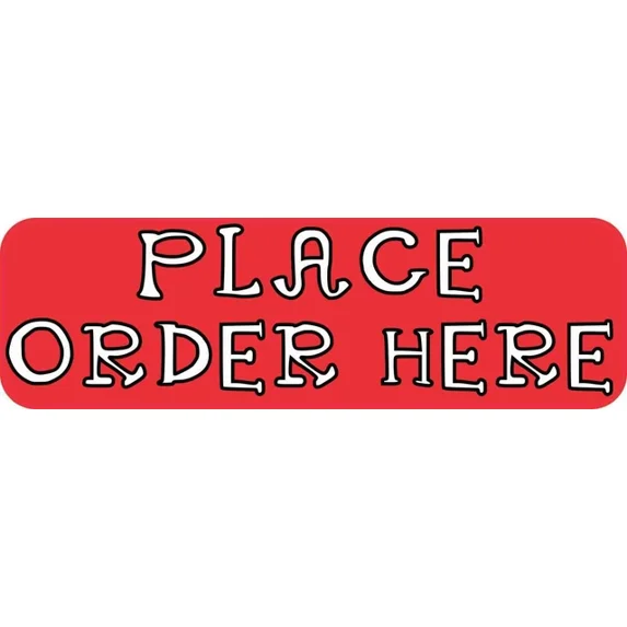 DOPASTICKER Red Place Order Here Sticker Business Sticker Phone Sticker ...