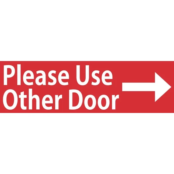 DOPASTICKER Red Right Please Use Other Door Sticker Phone Sticker ...