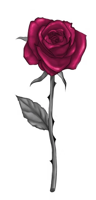 DOPASTICKER Red Rose Sticker Decal Flower Pink Pretty Summer Garden ...