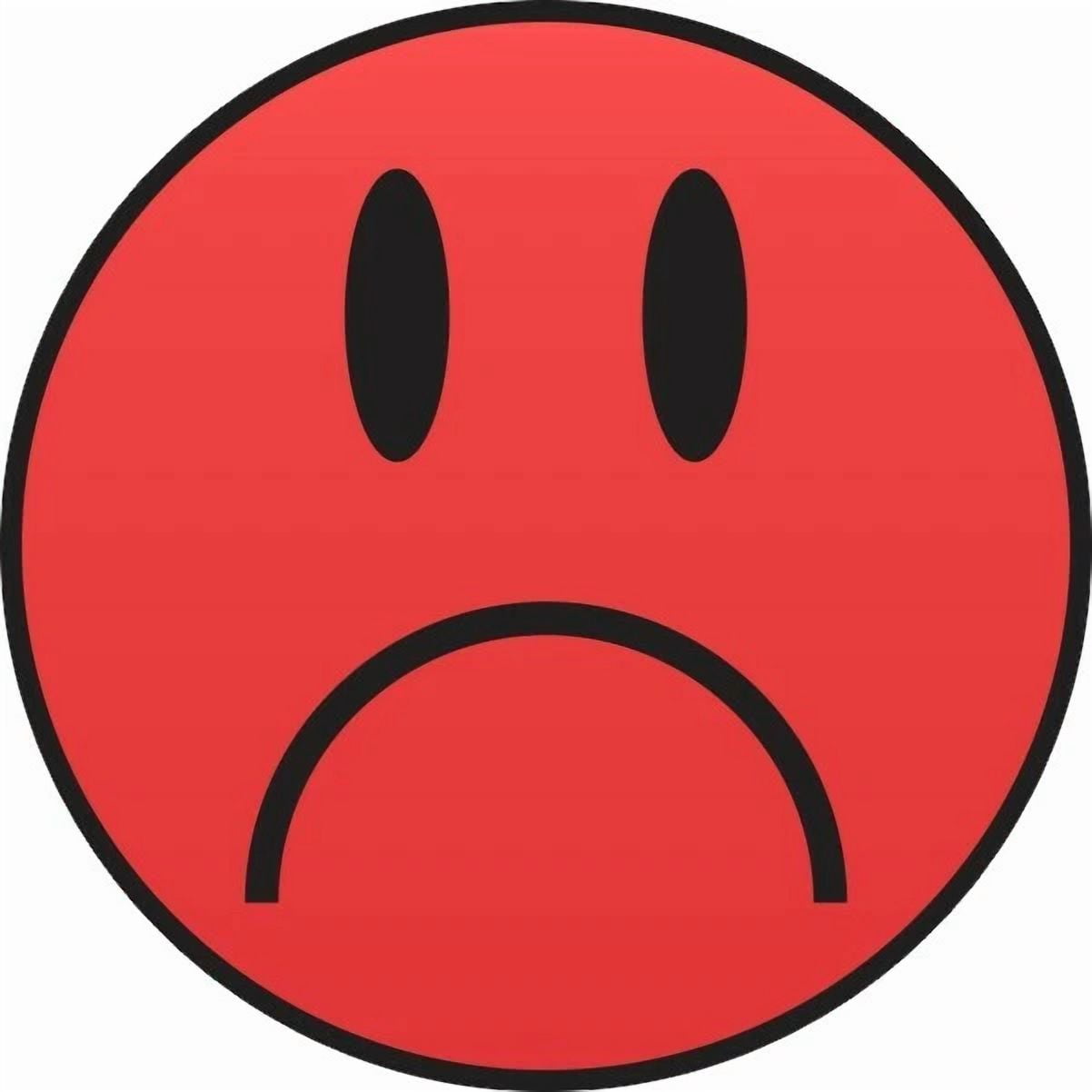 DOPASTICKER Red Sad Face Sticker Phone Sticker, Latop Sticker, Lover ...