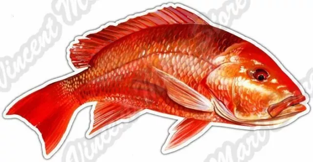 DOPASTICKER Red Snapper Swim Fishing Fisherman Fish Car Sticker Decal ...