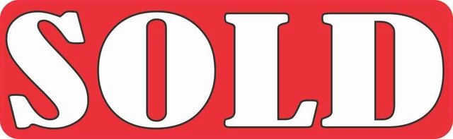 DOPASTICKER Red Sold Stickerhop Store Flea Market Real Estate Sticker ...
