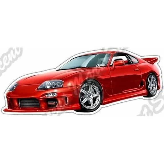 DOPASTICKER Red Sports Race Racing Drift Car Car Sticker Decal Phone ...