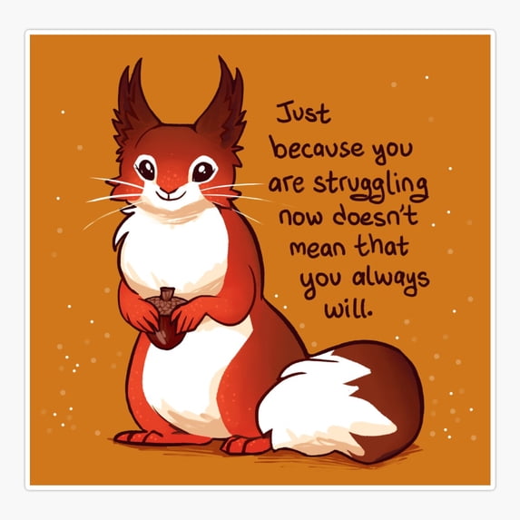 DOPASTICKER Red Squirrel Encouragement Sticker, Phone Sticker Car ...