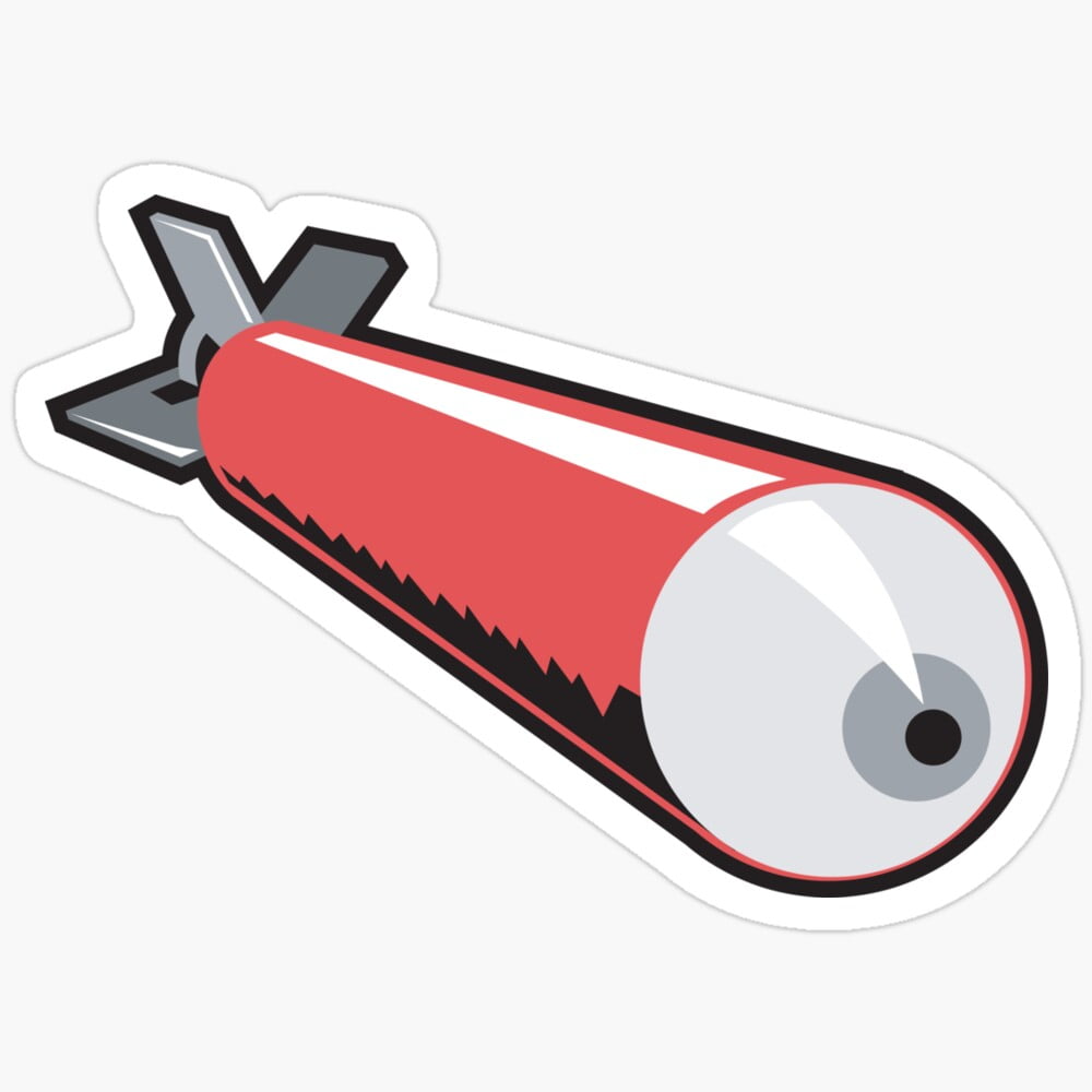 DOPASTICKER Red Torpedo Retro Sticker Phone Decal Water Bottle Stickers ...