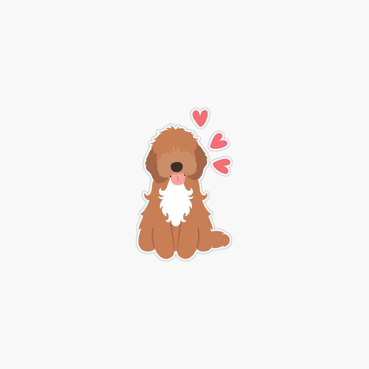 DOPASTICKER Red Tuxedo Cockapoo Cavapoo Cavoodle Sticker, Phone Sticker ...