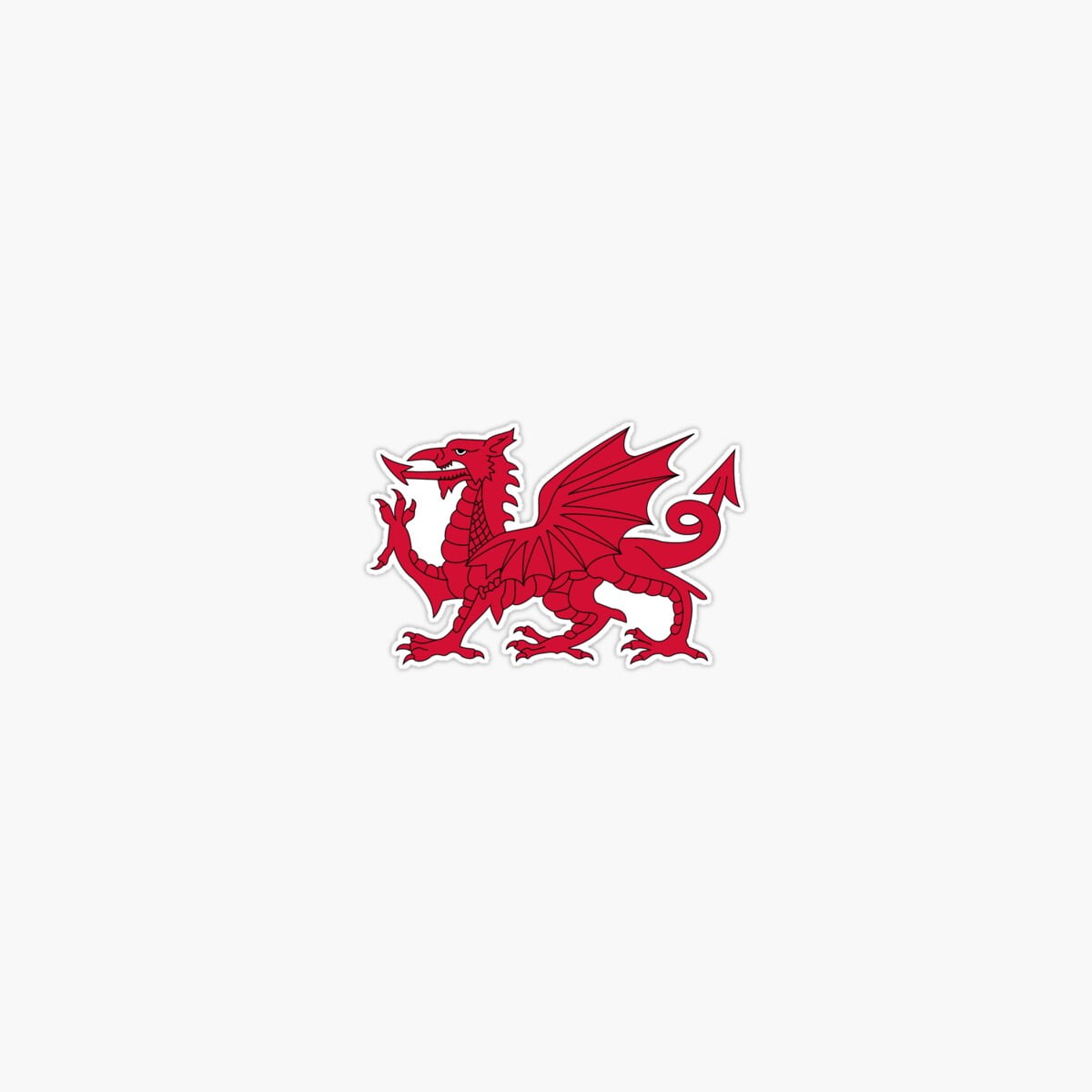 DOPASTICKER Red Welsh Dragon, Flag Of Wales, Sport Sticker Bedspread ...