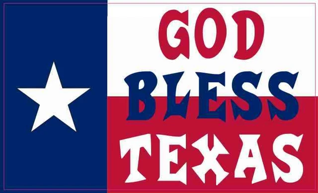 DOPASTICKER Red White Blue Flag God Bless Texas Sticker Phone Sticker ...