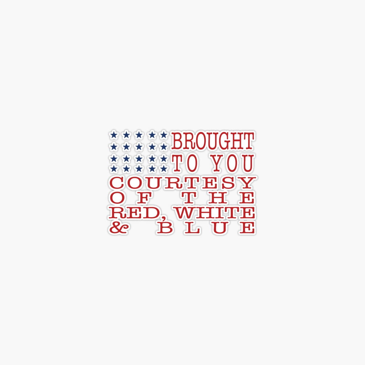 DOPASTICKER Red White & Blue Sticker, Phone Sticker Car Stickers ...