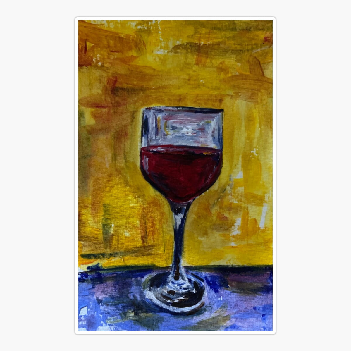 DOPASTICKER Red Wine Sticker, Phone Sticker Water Bottle Sticker Car ...