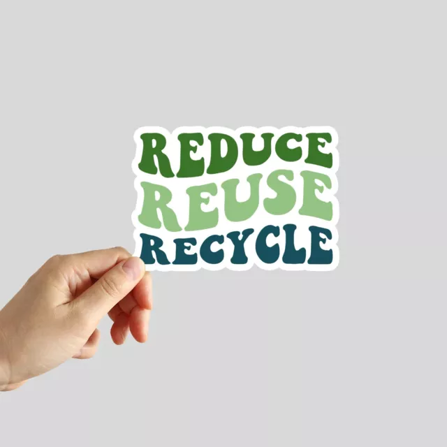 DOPASTICKER Reduce Reuse Recycle Sticker Climate Laptop Sticker ...