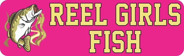 DOPASTICKER Reel Girls Fish Sticker Fishing Vehicle Sports Sticker ...