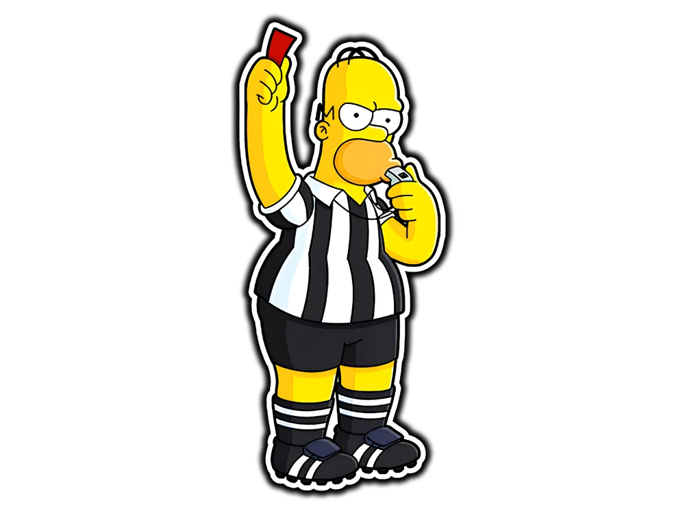 DOPASTICKER Referee Homer Sticker Decal Phone Decal Water Bottle ...