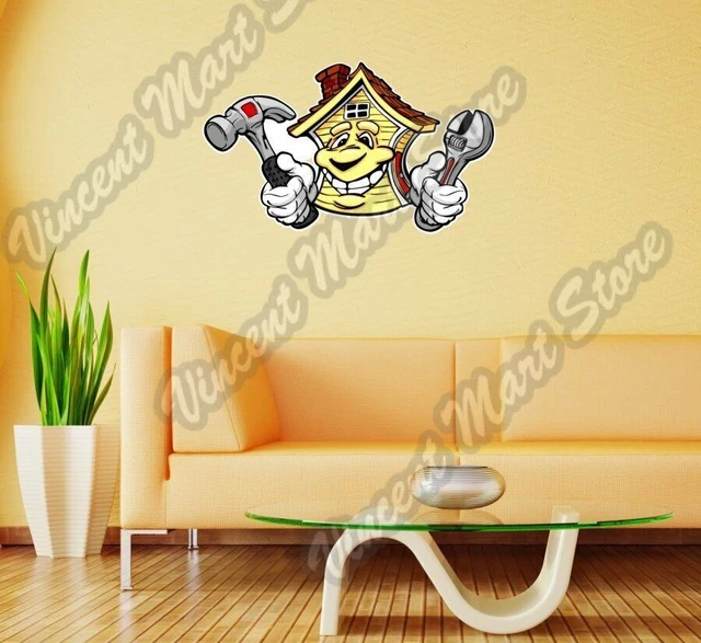 DOPASTICKER Rehab Real Estate House Handyman Wall Sticker Room Interior ...
