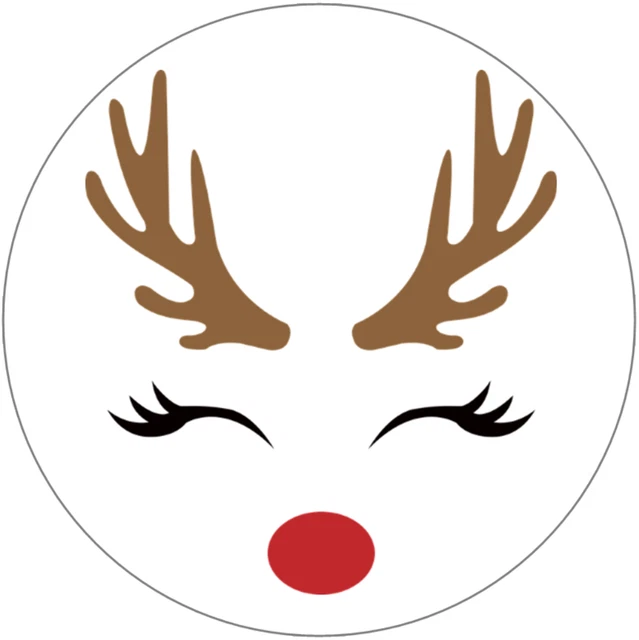 DOPASTICKER Reindeer Face, Merry Chri.Stm.As Rudolph Red Phone Decal ...