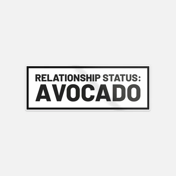 DOPASTICKER Relationship Status Avocado Car Bumper Sticker Decal ...
