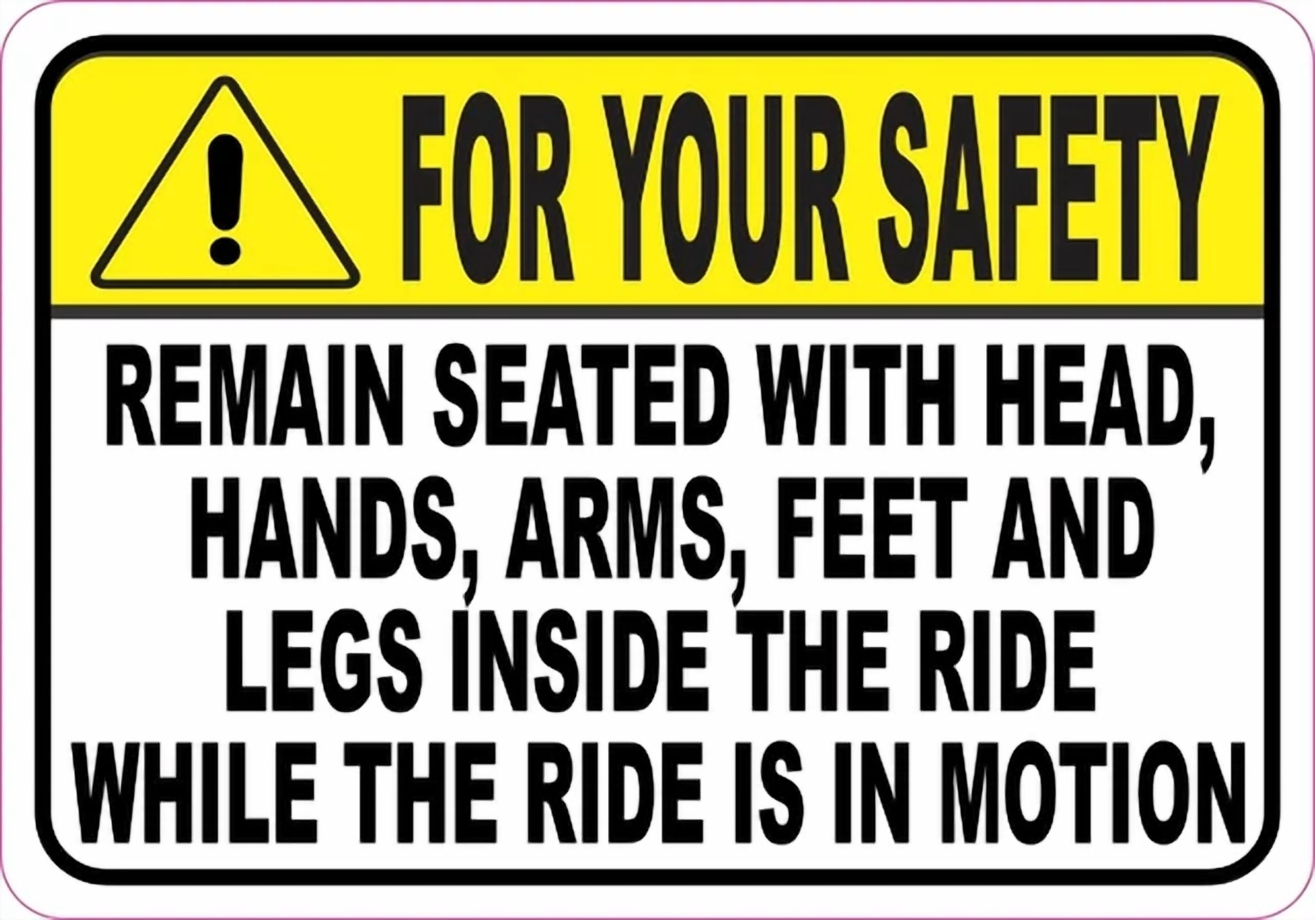 DOPASTICKER Remain Seated While Ride In Motion Sticker Phone Sticker ...