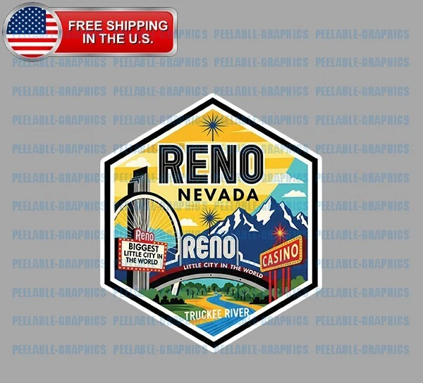 DOPASTICKER Reno Nevada Sticker Toolbox Sticker Phone Sticker, Latop ...